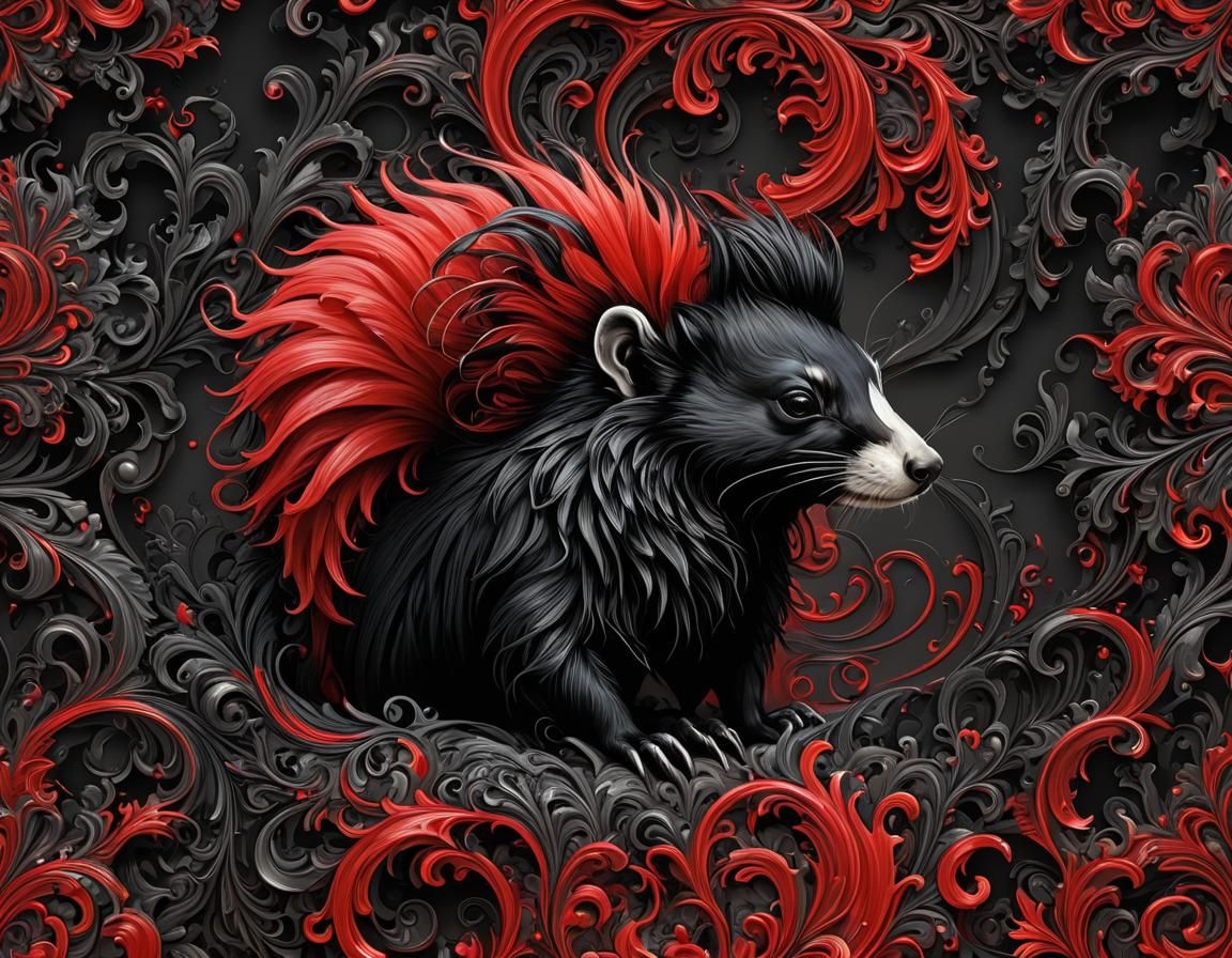 Red and Black Skunk - Red and Black Skunk