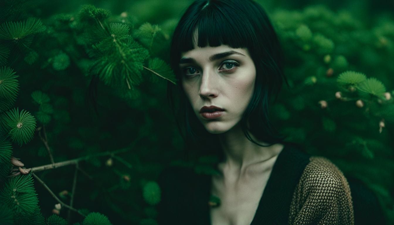 Greenery Portrait - AI Generated Artwork - NightCafe Creator