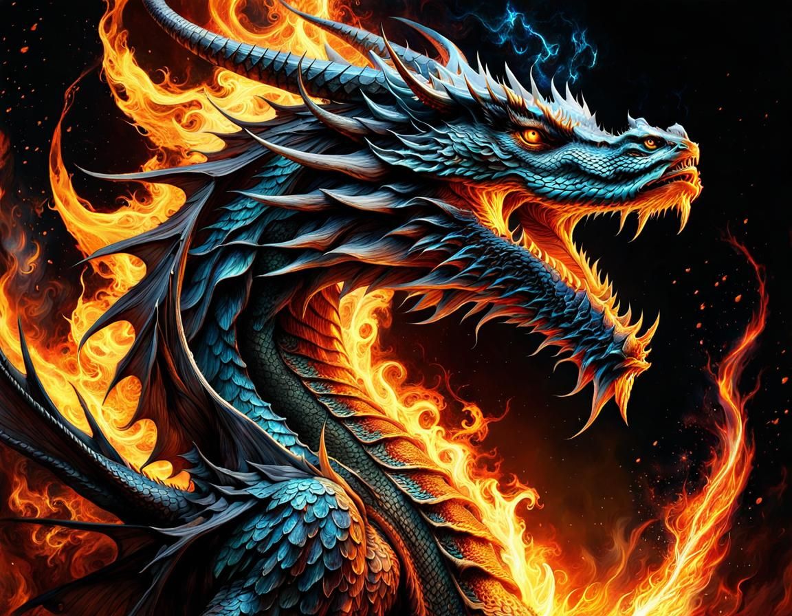 fire Dragon (Juggernaut XL v5) - AI Generated Artwork - NightCafe Creator