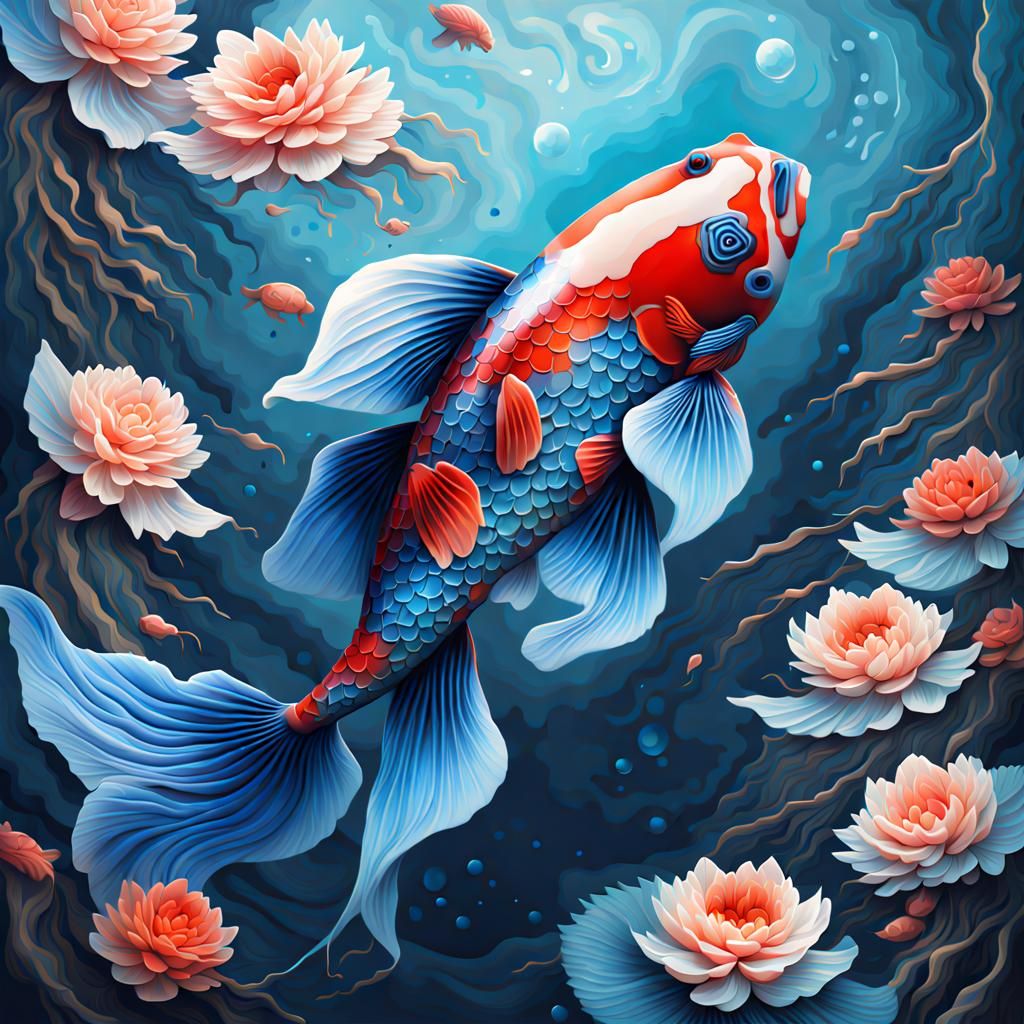 Koi - AI Generated Artwork - NightCafe Creator