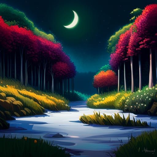 Nighttime - AI Generated Artwork - NightCafe Creator