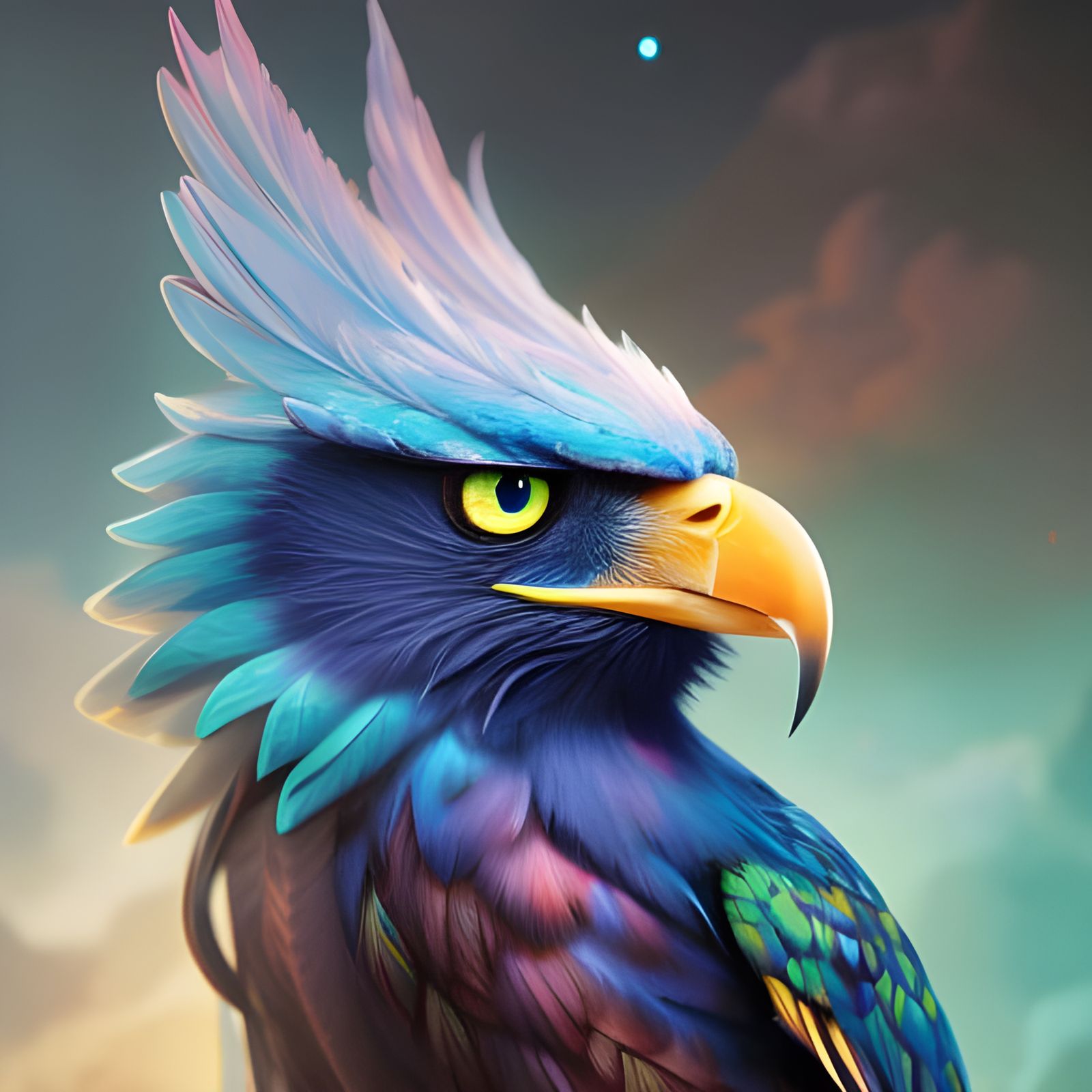 Colorful hawk - AI Generated Artwork - NightCafe Creator