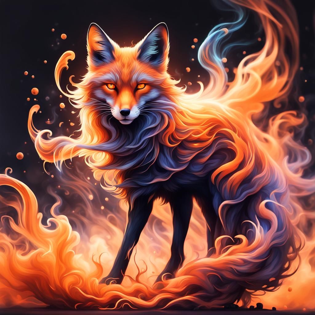 Smoky Fox - AI Generated Artwork - NightCafe Creator