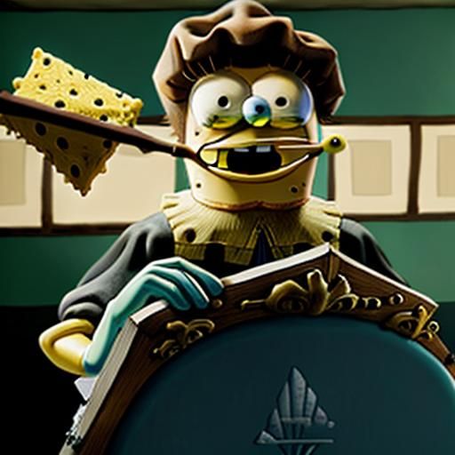 SpongeBob Johannes Vermeer style, - AI Generated Artwork - NightCafe ...