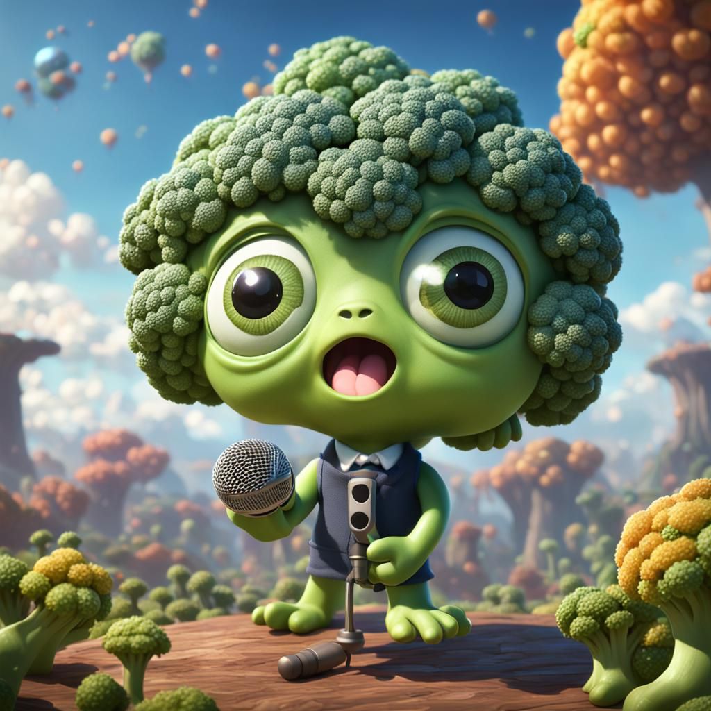 Chibi broccoli - AI Generated Artwork - NightCafe Creator