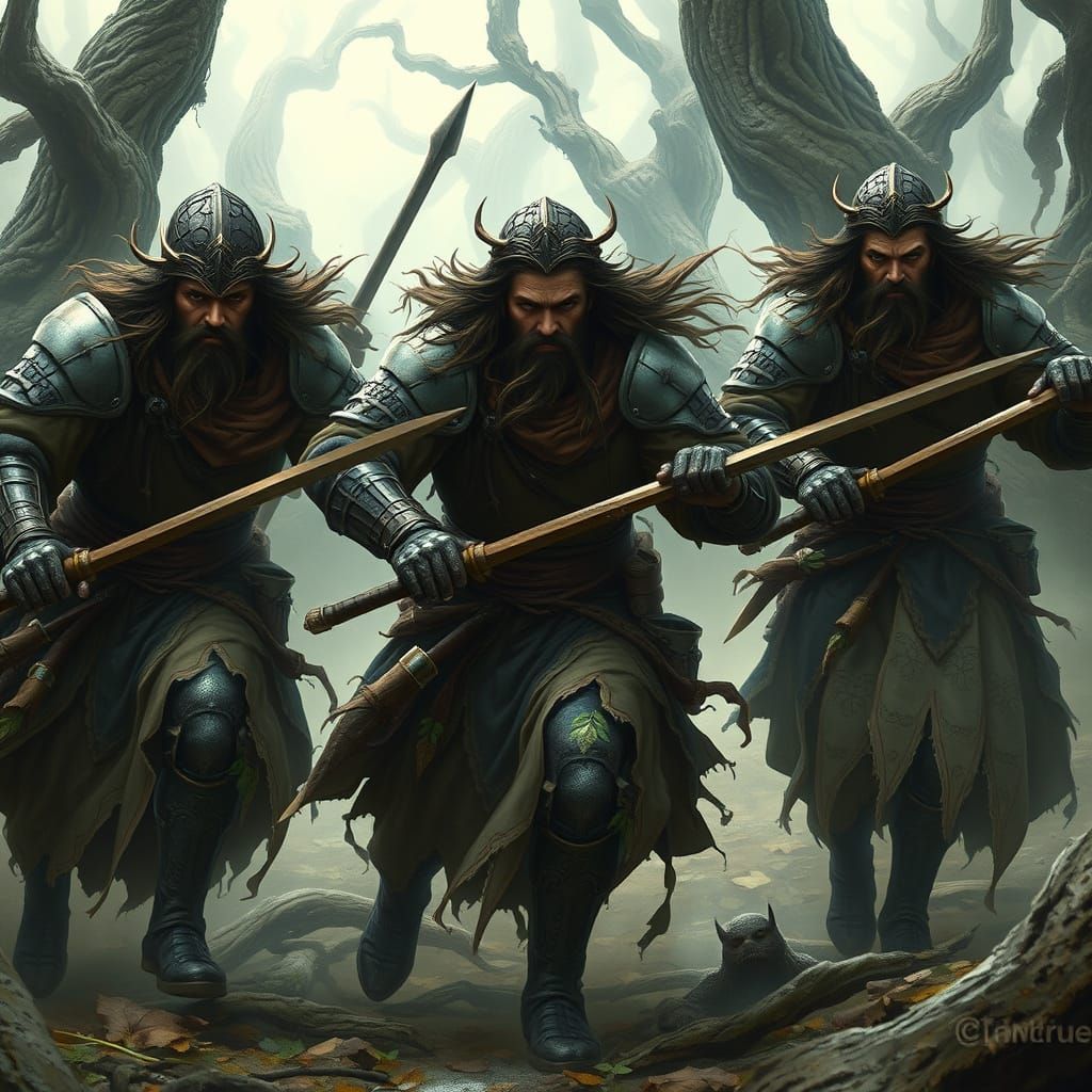 Druids in battle - Warriors of the Wild: Armored Druids Clas...