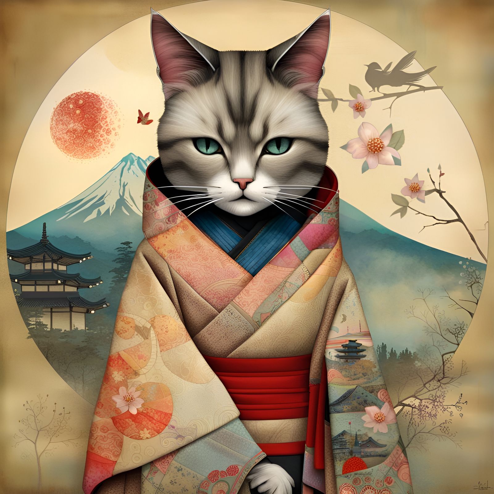 Ninja Geisha Cat - AI Generated Artwork - NightCafe Creator