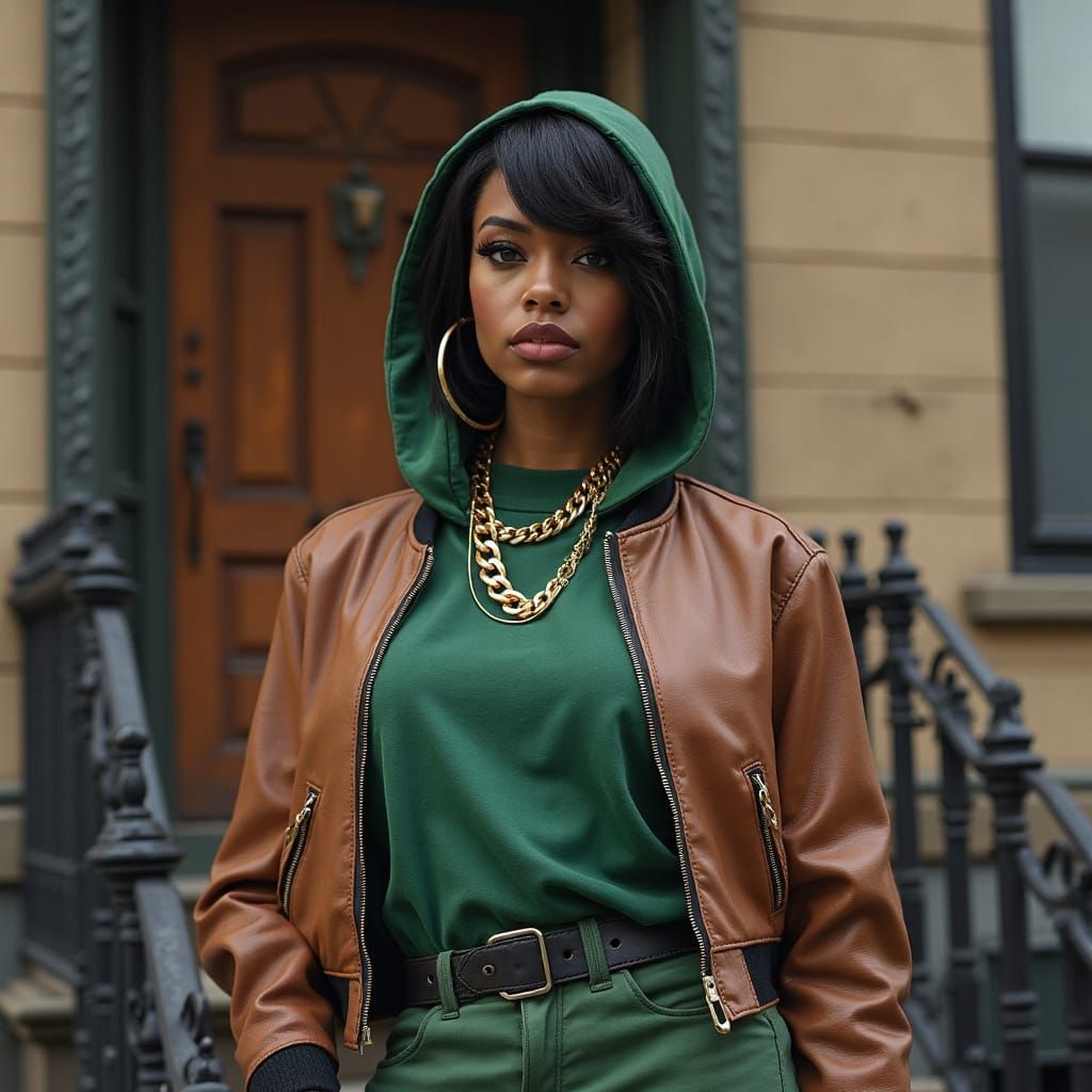 📷Late 1980's rapper Je'KiKi poses for a photo shoot📸