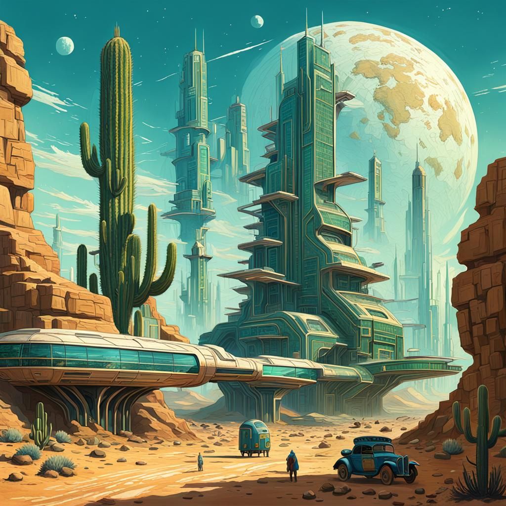 America's Future Desert City - AI Generated Artwork - NightCafe Creator