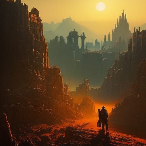 Desert Sunset Challenge: Fallout-inspired - AI Generated Artwork ...