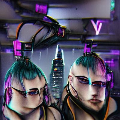 Cyberpunk DaVinky Twins - AI Generated Artwork - NightCafe Creator