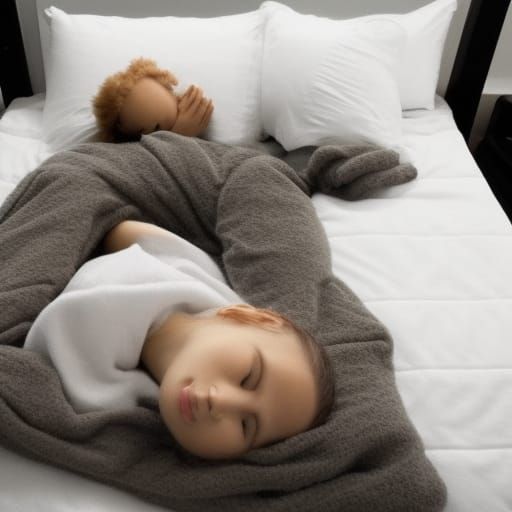 Cute humanoid beds cuddling closely - AI Generated Artwork - NightCafe ...