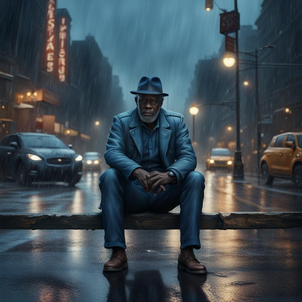 Blues Street - AI Generated Artwork - NightCafe Creator