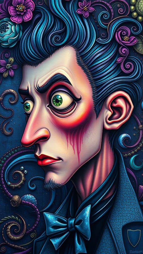 Simic Hybrid Artificer Adaptive Tim Burton cool colors deep color ...