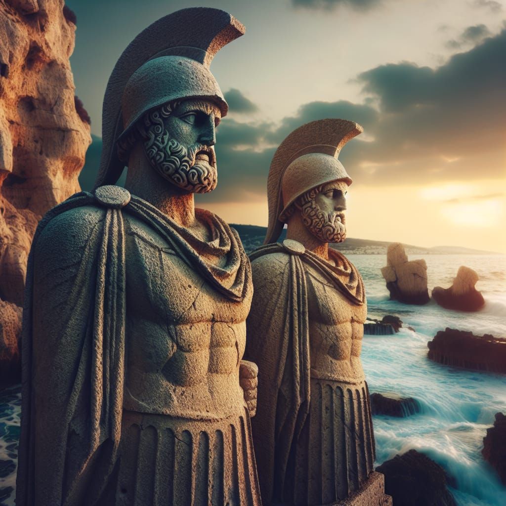 Greek Guards - AI Generated Artwork - NightCafe Creator