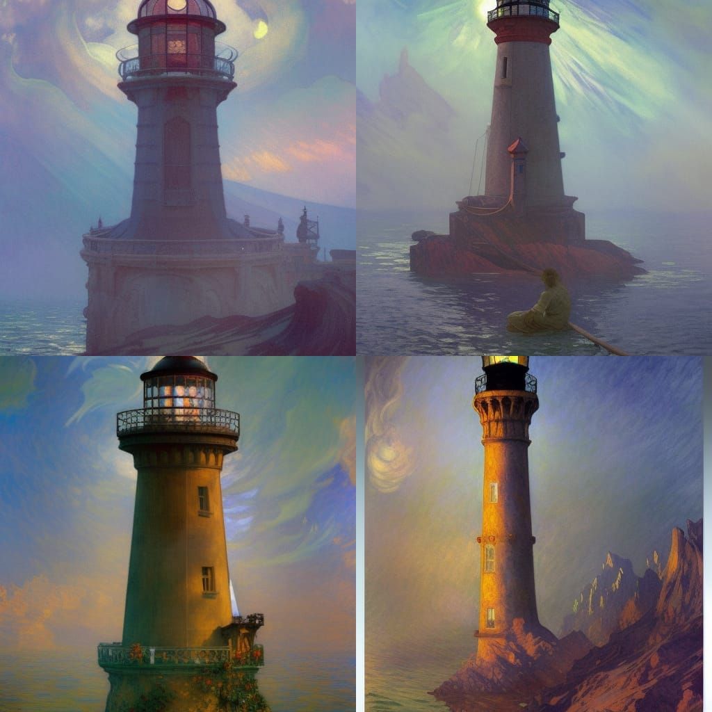 Lighthouse - AI Generated Artwork - NightCafe Creator