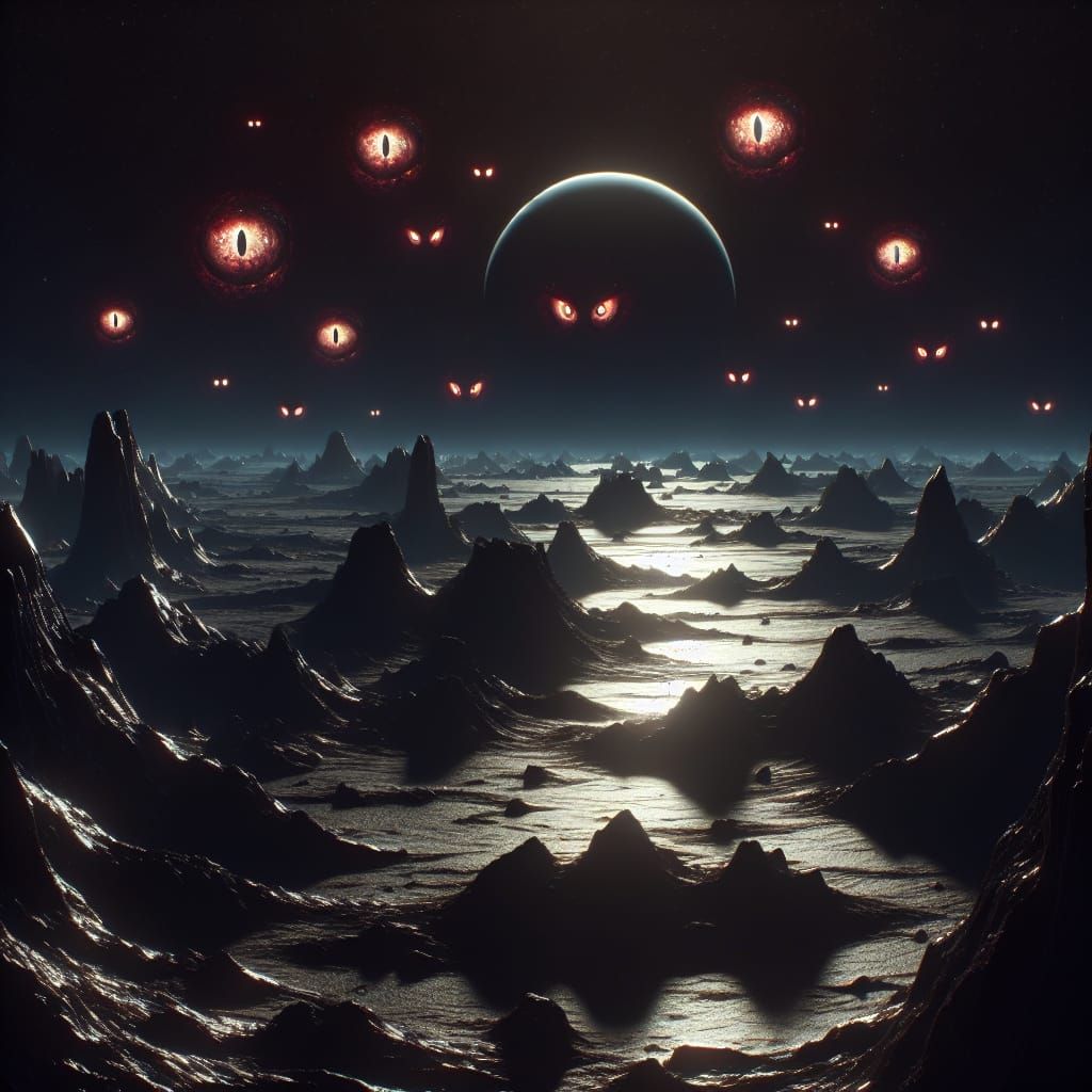 "The secrets of Mars ... In the image, there is a dark and rocky ...