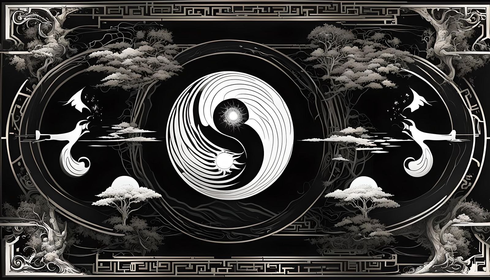 Duality - contrasting elements such as light and dark, good and evil ...