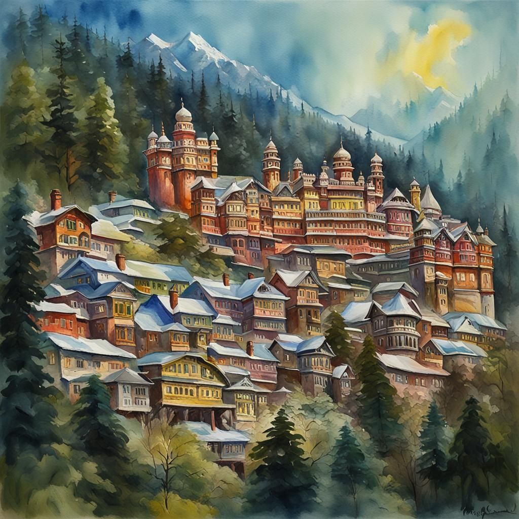 Beautiful Shimla india - AI Generated Artwork - NightCafe Creator