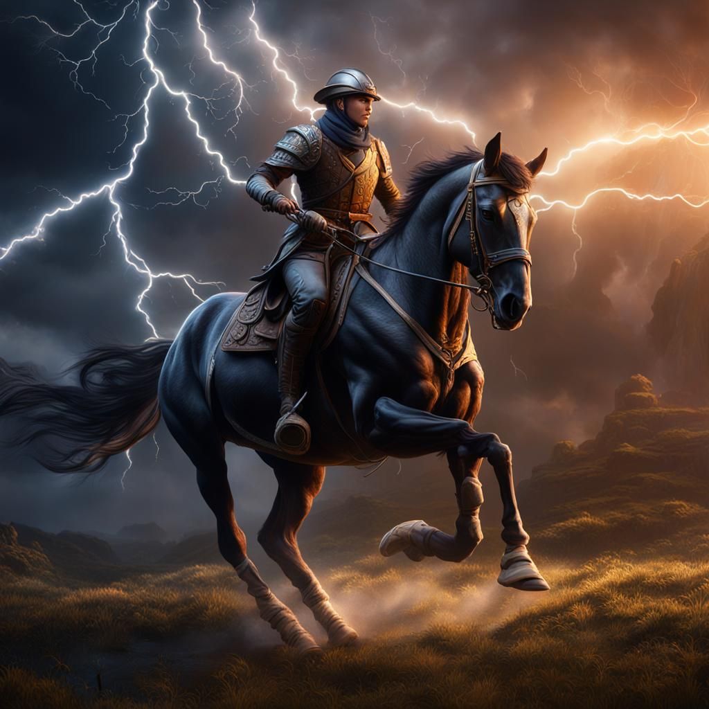 Riding the lightning. - AI Generated Artwork - NightCafe Creator