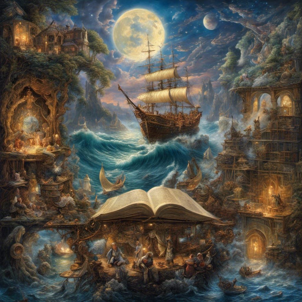 The Magic of Books - AI Generated Artwork - NightCafe Creator