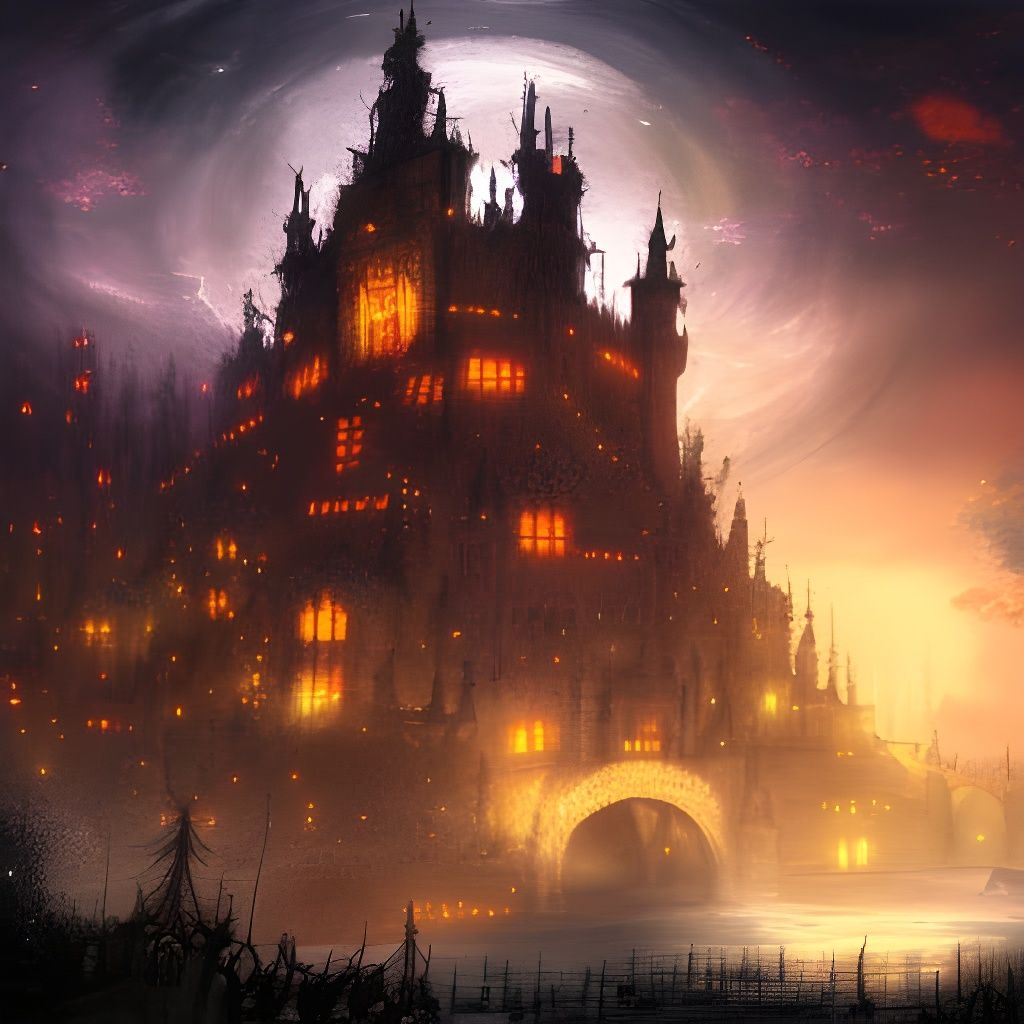 Mythical Moonlight Castle - AI Generated Artwork - NightCafe Creator
