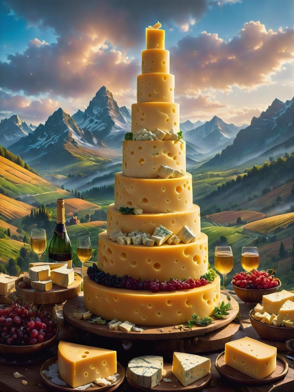 The Cheese Tower - AI Generated Artwork - NightCafe Creator