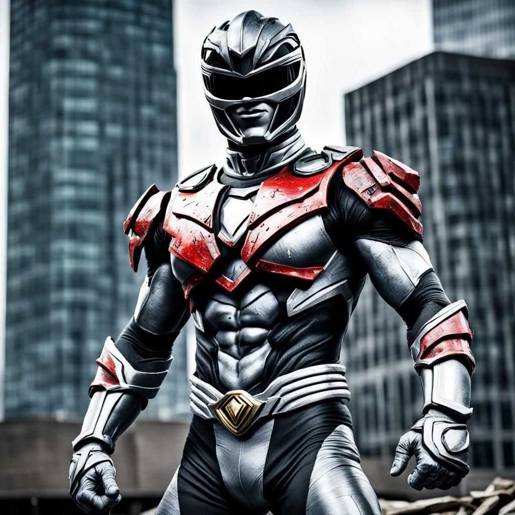 Grey Power Ranger - AI Generated Artwork - NightCafe Creator