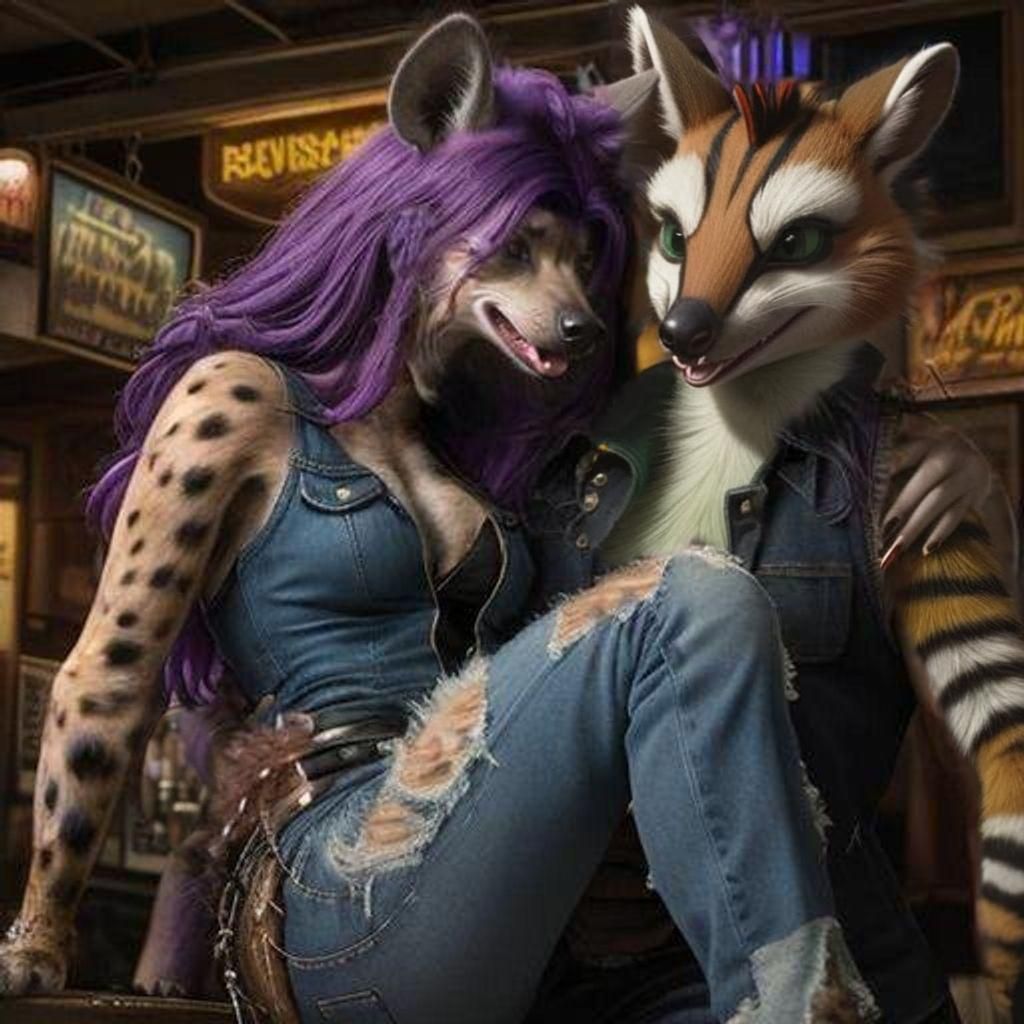 Scuzzy with Brody the Numbat - AI Generated Artwork - NightCafe Creator