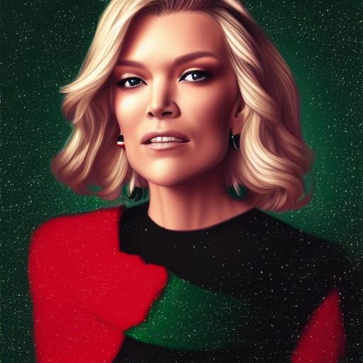 Megyn Kelly modeling Christmas fashions by Chanel on the fashion runway ...