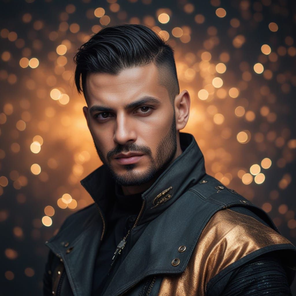 Arabic aggrotech - Cyberpunk Dancer in Aggrotech Attire