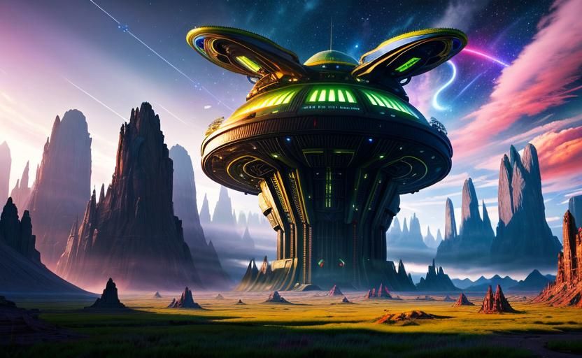 Alien planet - AI Generated Artwork - NightCafe Creator