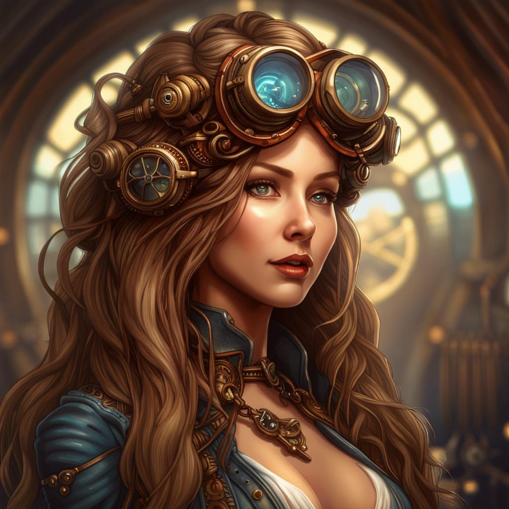 Steampunk Beauty Ai Generated Artwork Nightcafe Creator