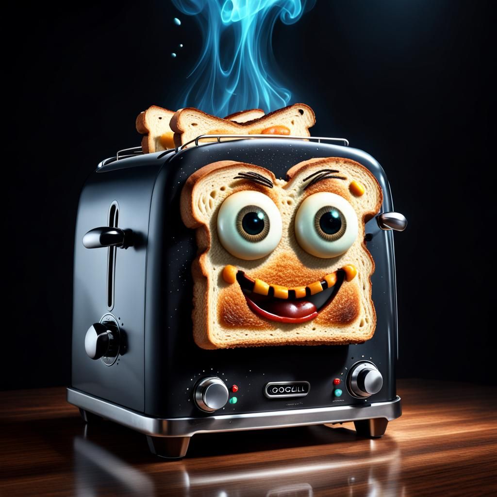 Googly Toaster - AI Generated Artwork - NightCafe Creator