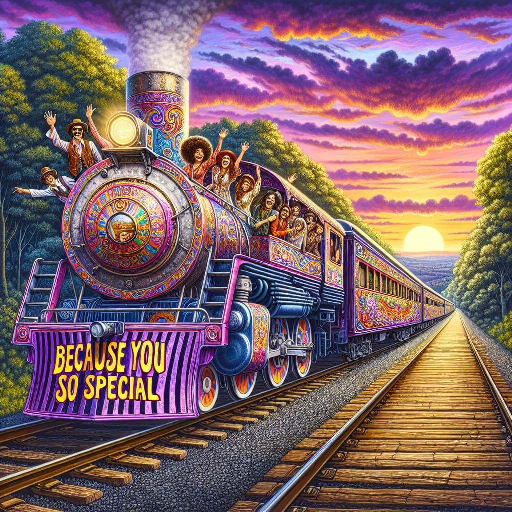 get on the groovy train, because you're so special! - AI Generated ...