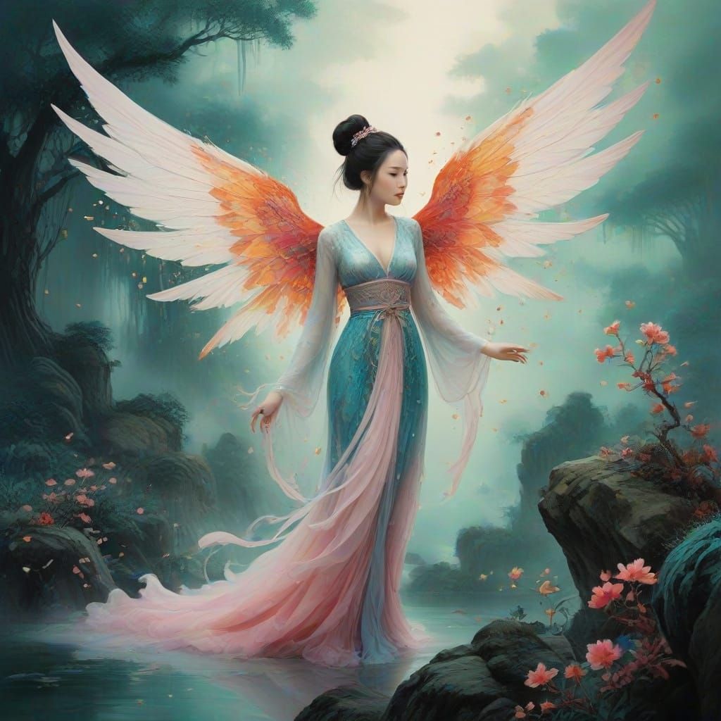 Ancient Chinese Fae in Ethereal Splendor - AI Art