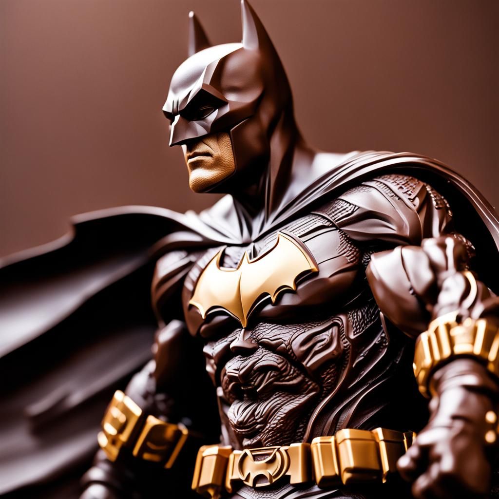 Batman chocolate figurine crunched - AI Generated Artwork - NightCafe ...