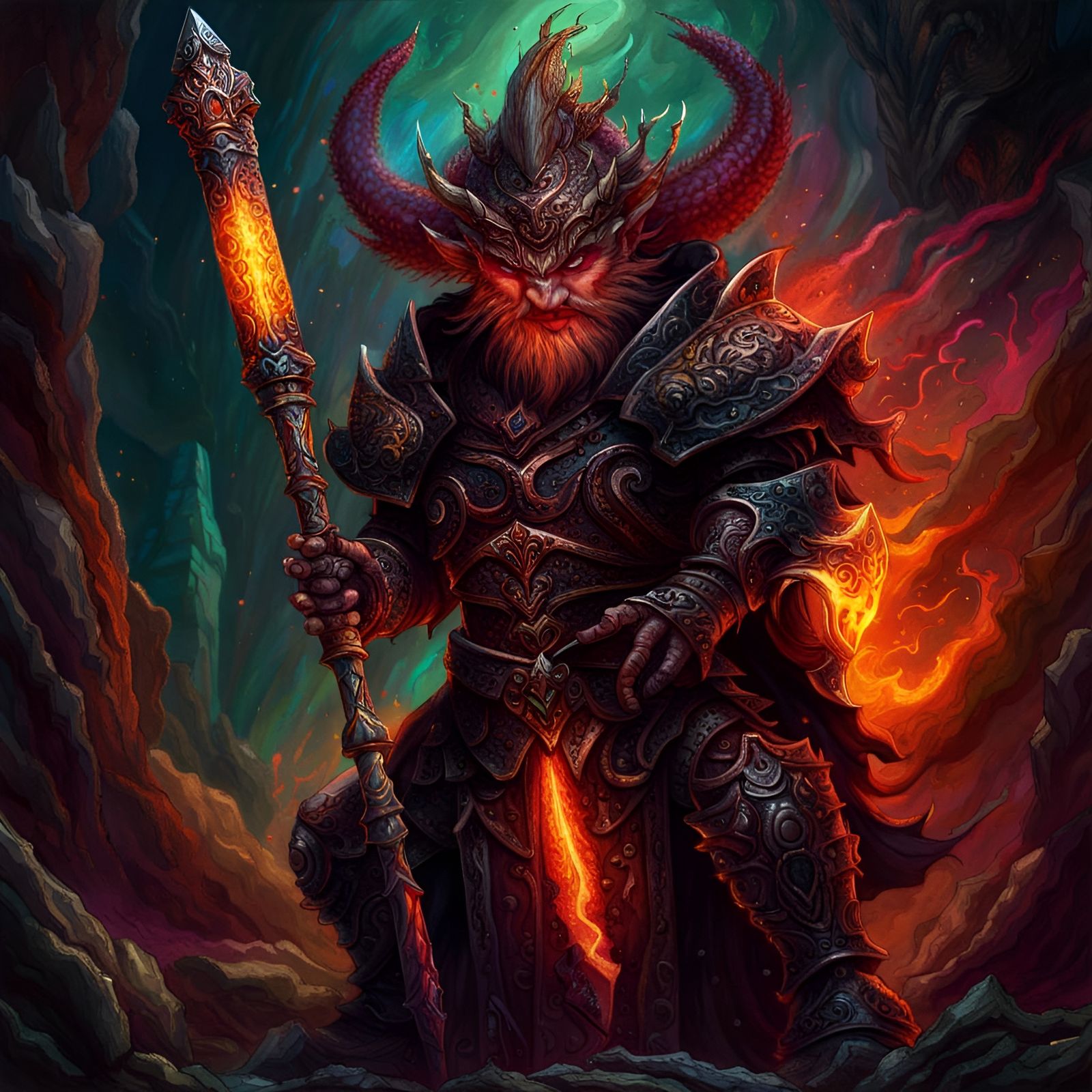 Demon Lord Dwarf - AI Generated Artwork - NightCafe Creator