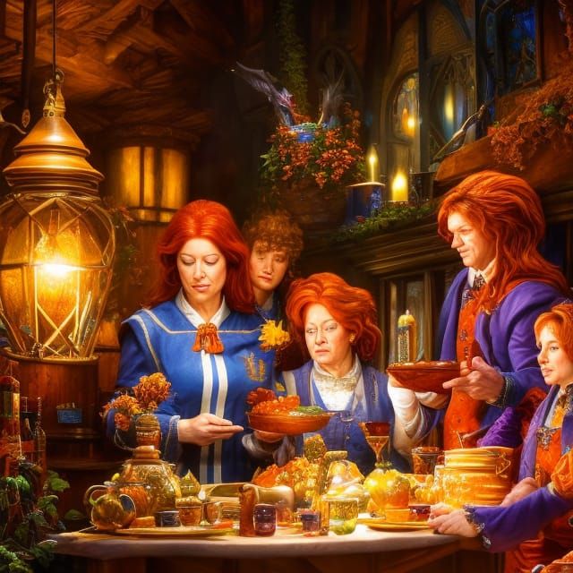 Mrs Weasley at home #1 - AI Generated Artwork - NightCafe Creator