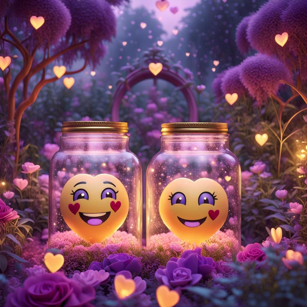 Emojis in love 🌺🥰 - AI Generated Artwork - NightCafe Creator