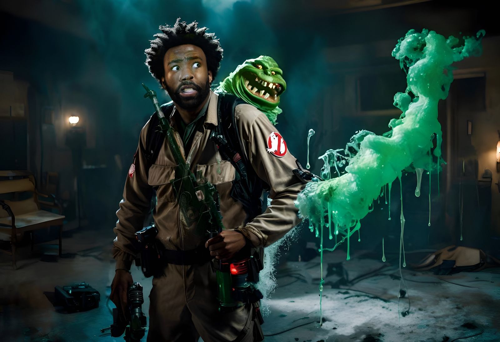 Donald Glover as Ghostbuster - AI Generated Artwork - NightCafe Creator