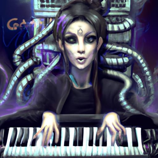 Becca The Synthesizer Slayer 8K resolution deviantart synthwave H.R ...