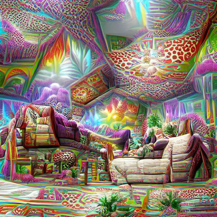 Living in Psychedelic Fantasy Room Somewhere - AI Generated Artwork ...