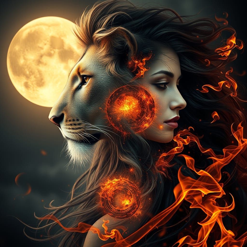 Leo Fiery Full Moon Woman - Leo Fiery Full Moon Woman