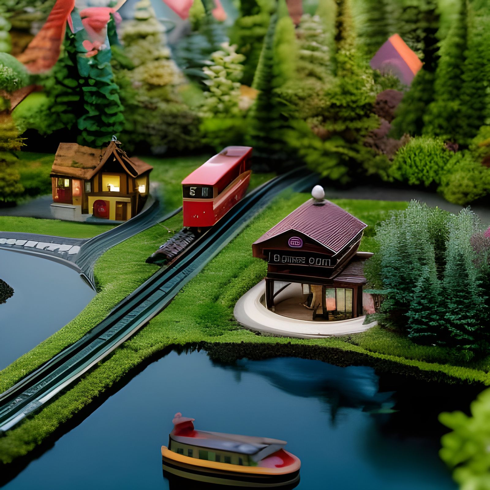 Tiny Toy Town - AI Generated Artwork - NightCafe Creator