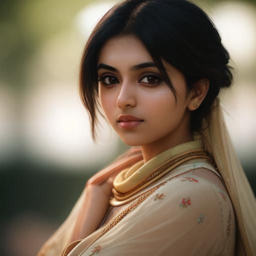 Beautiful Pakistani Girl - AI Generated Artwork - NightCafe Creator