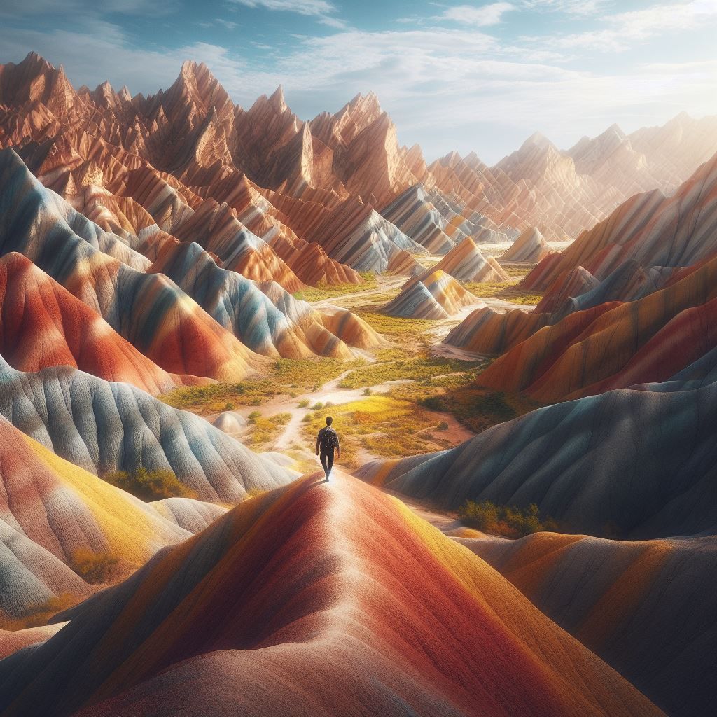 Zhangye National Geopark Gansu China - AI Generated Artwork - NightCafe ...