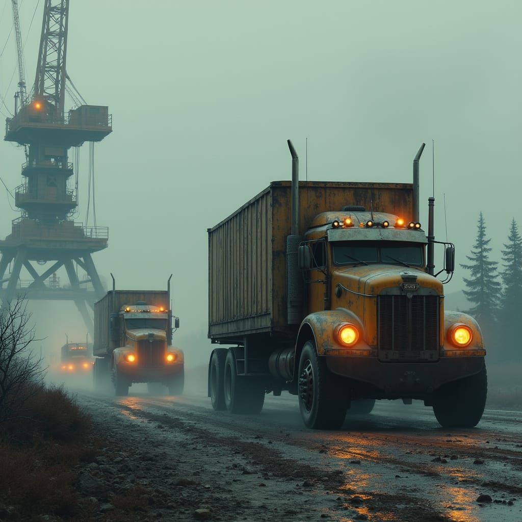 BLACK ROCK LOGISTICS - Cyberpunk Logistics Hub in a Dystopi...