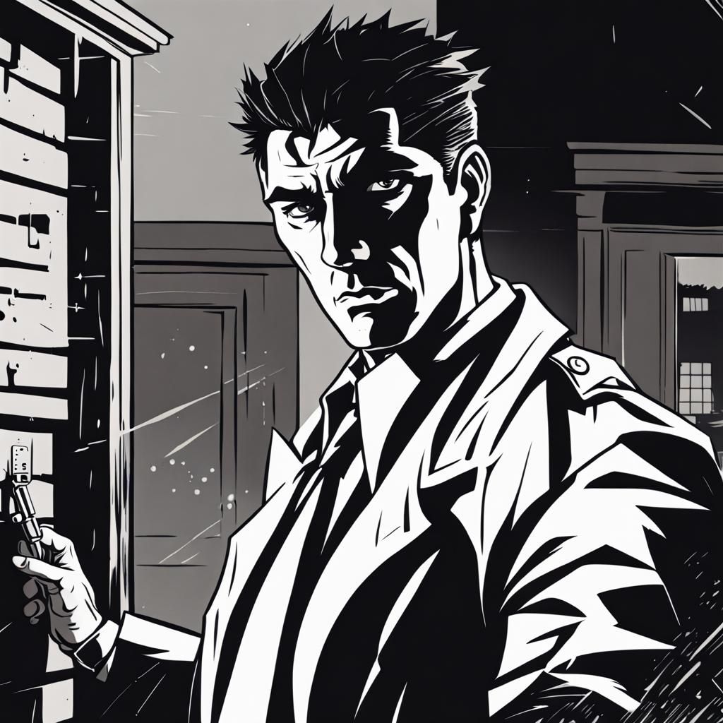 Detective at a crime scene - AI Generated Artwork - NightCafe Creator