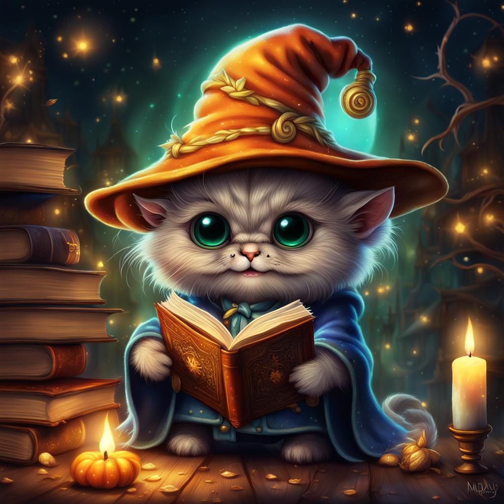 Wizard Kitty - AI Generated Artwork - NightCafe Creator